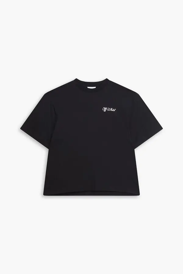Off-White Printed Cottonjersey Tshirt - Black