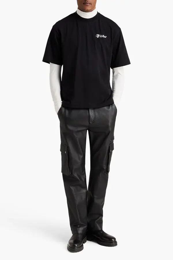 Off-White Printed Cottonjersey Tshirt - Black