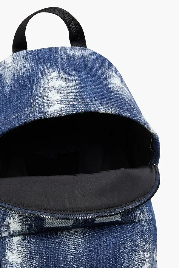 Off-White Heritage Distressed Denim Backpack - Dark Denim