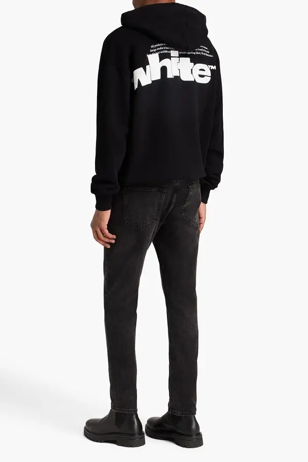 Off-White Printed Cotton-terry Hoodie