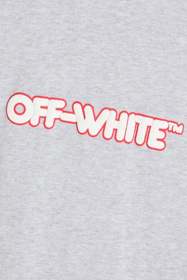 Off-White Printed Cottonjersey Tshirt - Light Gray