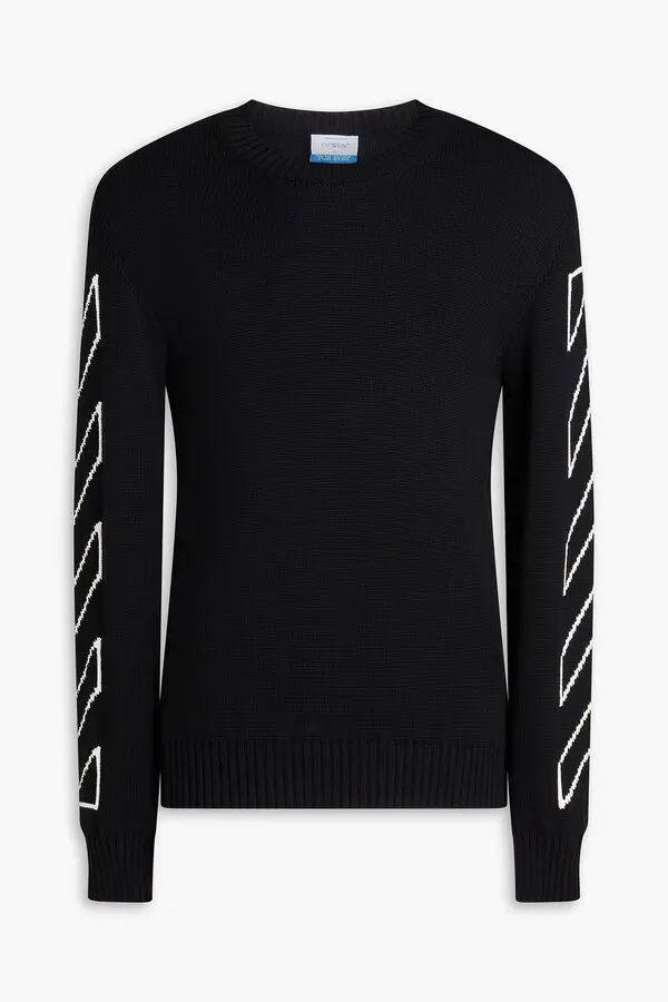 Off-White Intarsia-knit Sweater