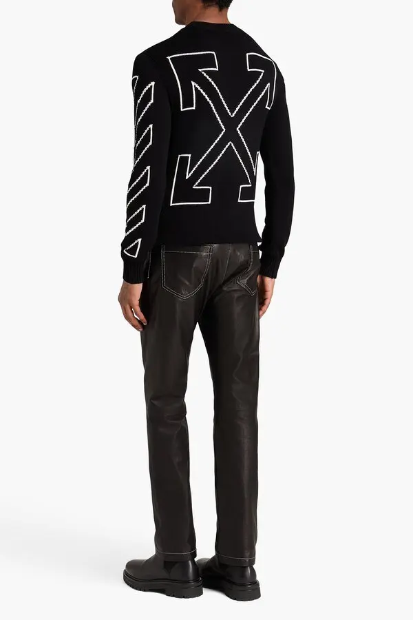 Off-White Intarsia-knit Sweater