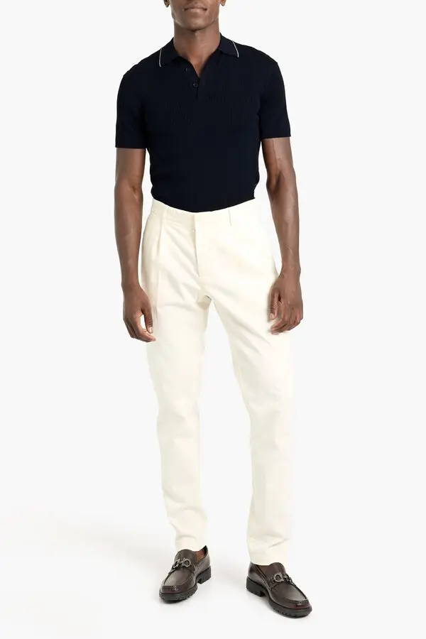 Orlebar Brown Maranon Ribbed Cotton Polo Shirt - Navy
