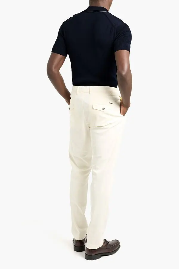 Orlebar Brown Maranon Ribbed Cotton Polo Shirt - Navy