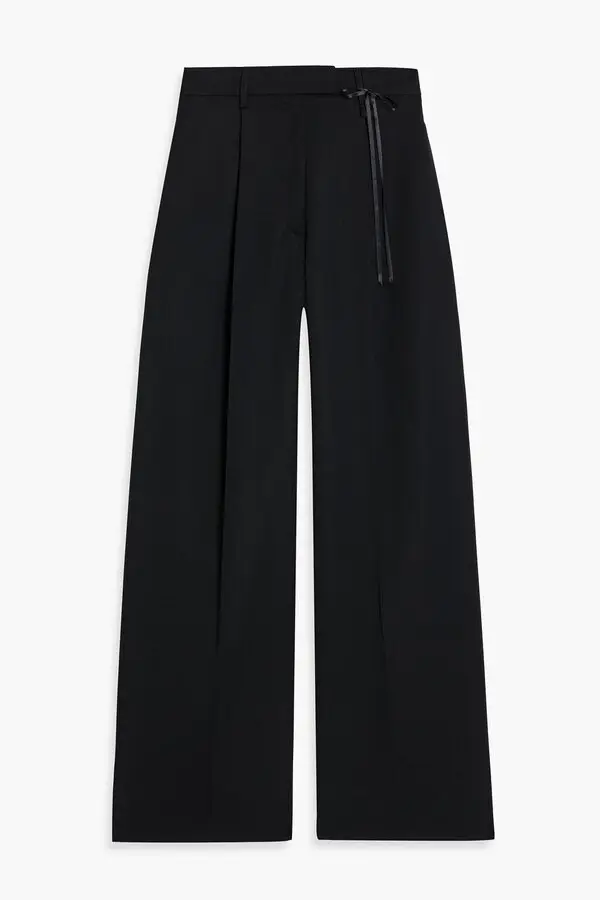 Simone Rocha Pleated Wide-leg Crepe Pants