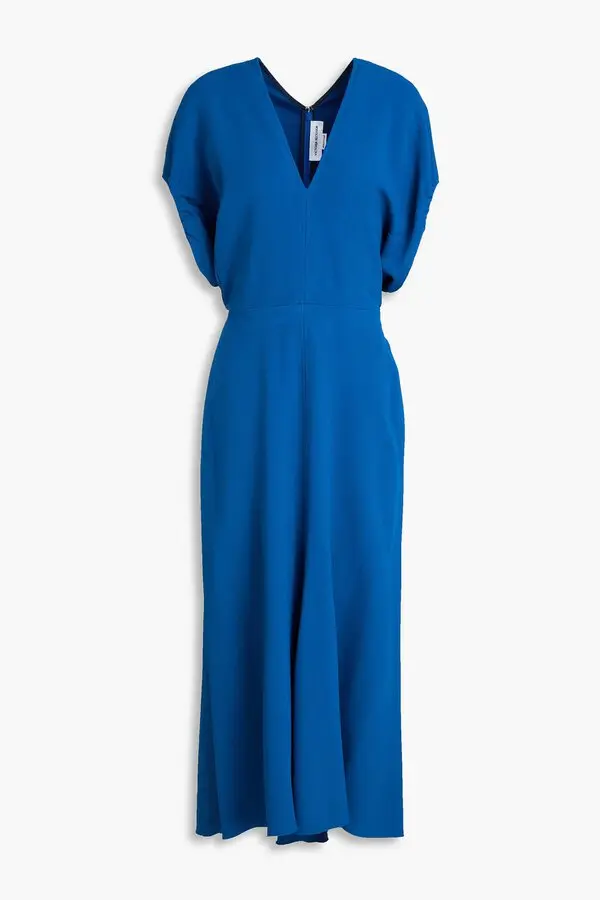 Victoria Beckham Stretch-crepe Midi Dress - Cobalt Blue