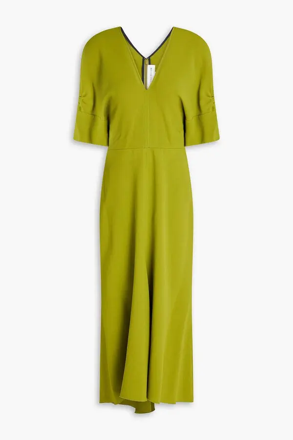 Victoria Beckham Stretch-crepe Midi Dress - Leaf Green