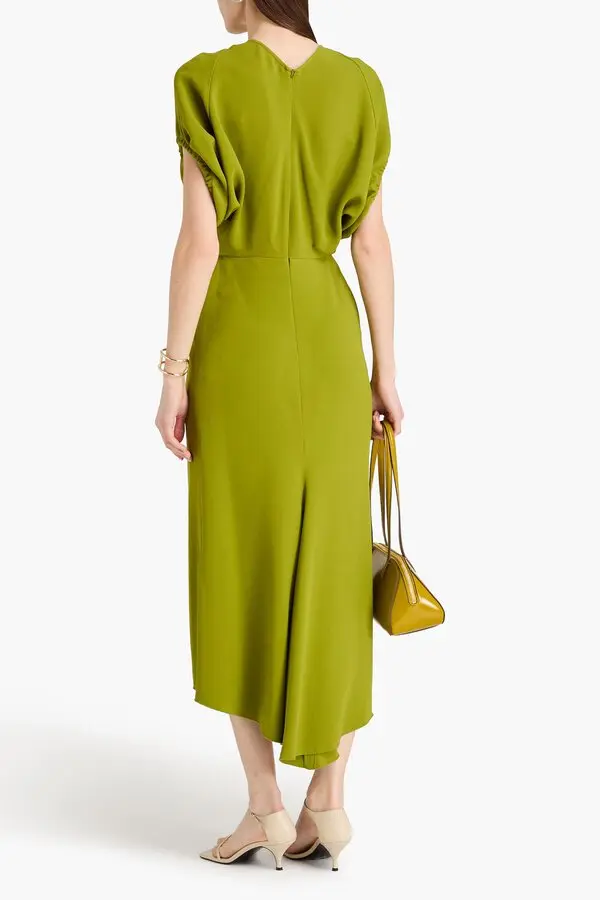 Victoria Beckham Stretch-crepe Midi Dress - Leaf Green