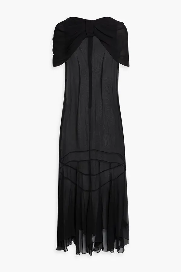 Simone Rocha Cape-effect Silk-chiffon Maxi Dress