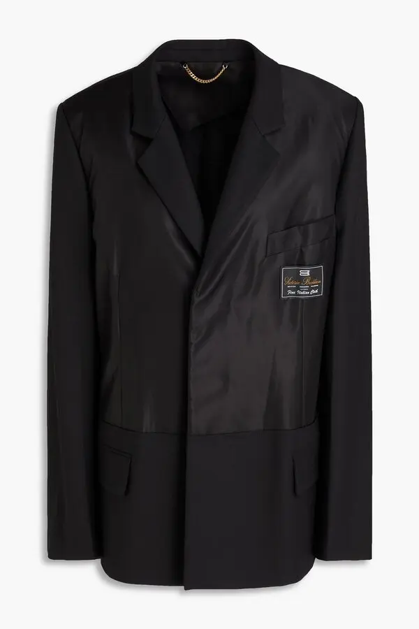 Victoria Beckham Appliquéd Satin And Twill Blazer