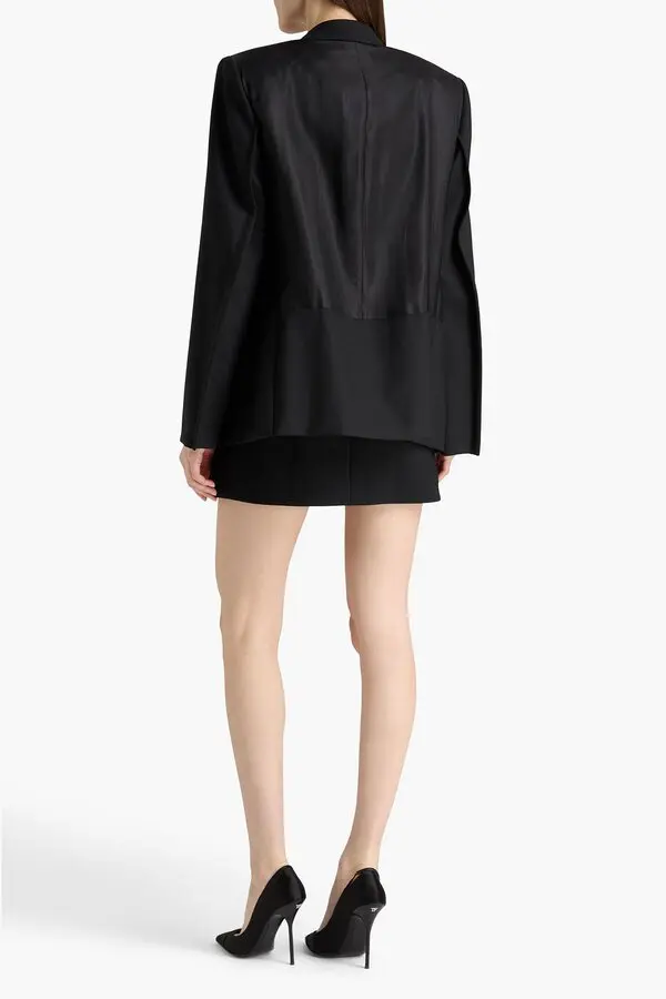 Victoria Beckham Appliquéd Satin And Twill Blazer