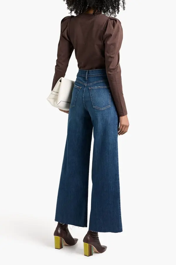 FRAME The Femme Cotton-jersey Top - Dark Brown