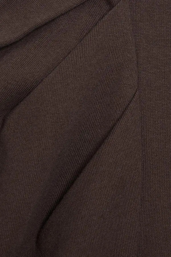 FRAME The Femme Cotton-jersey Top - Dark Brown