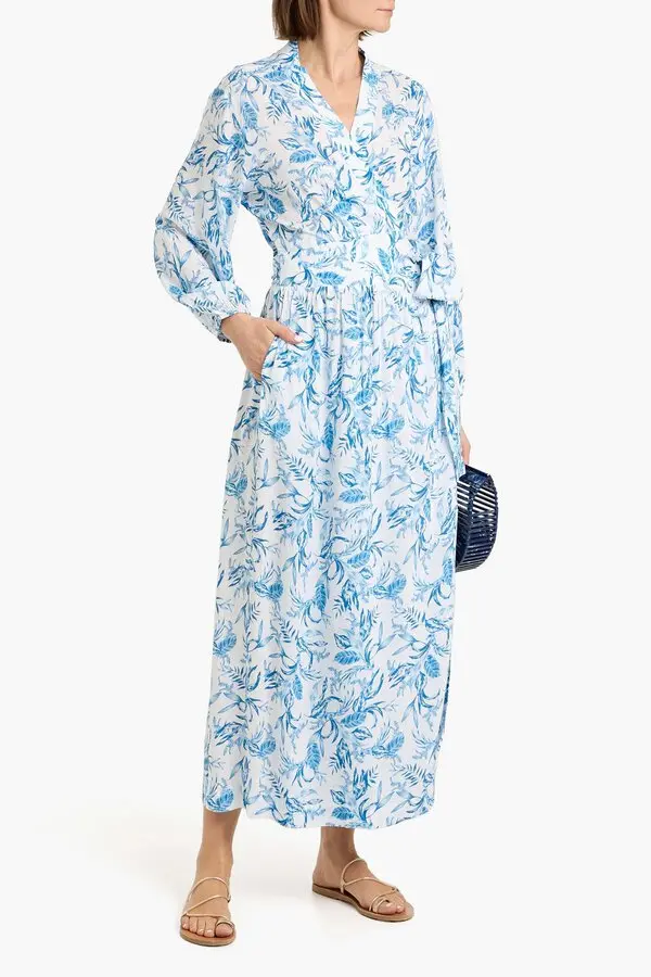 Melissa Odabash Rachel Printed Maxi Wrap Dress