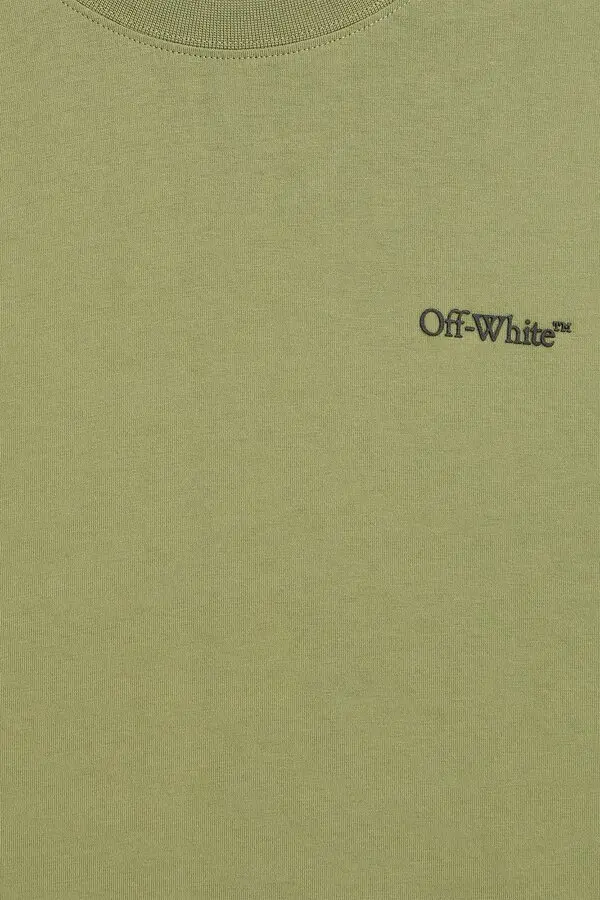 Off-White Printed Cottonjersey Tshirt - Leaf Green
