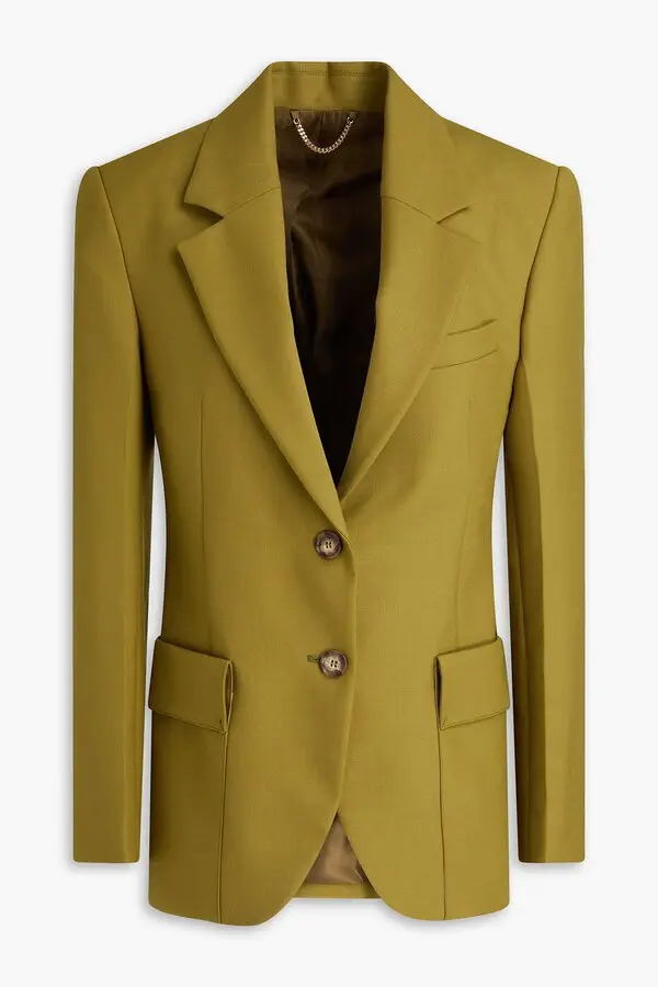 Victoria Beckham Twill Blazer - Army Green