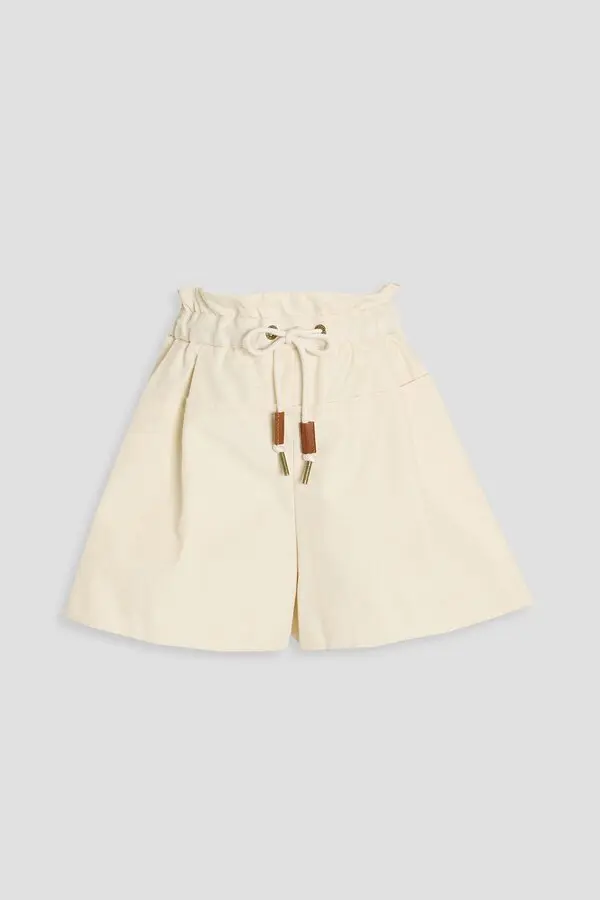 Moncler Cotton-blend Shorts - Ivory