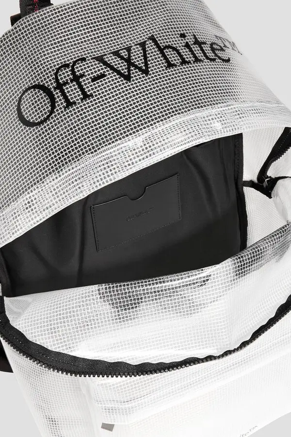 Off-White Heritage Logo-print Ripstop Backpack - Clear