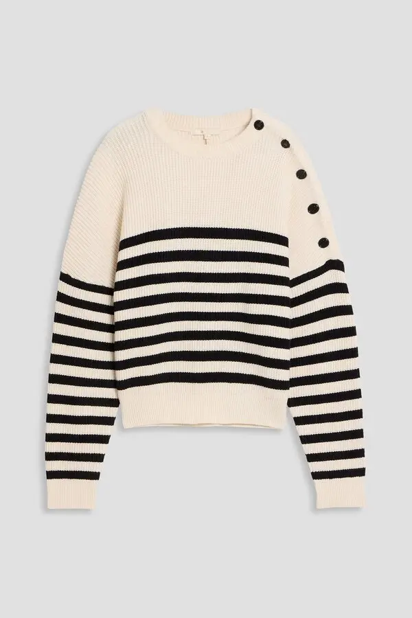 Maje Striped Jacquard-knit Sweater