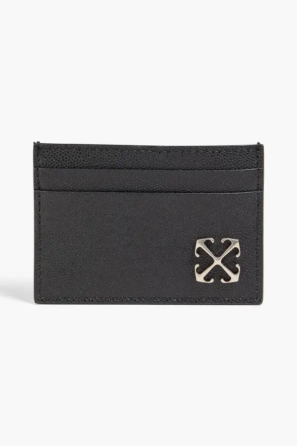 Off-White Jitney Pebbledleather Cardholder - Black