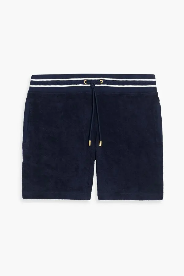 Orlebar Brown Afador Striped Cotton-terry Shorts - Navy