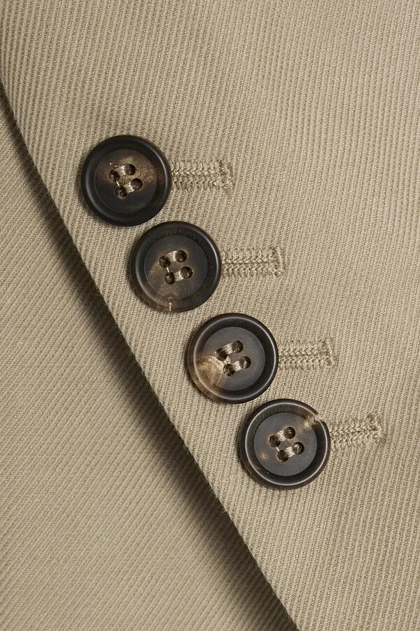 Brunello Cucinelli Cotton And Linen-blend Twill Blazer - Sand