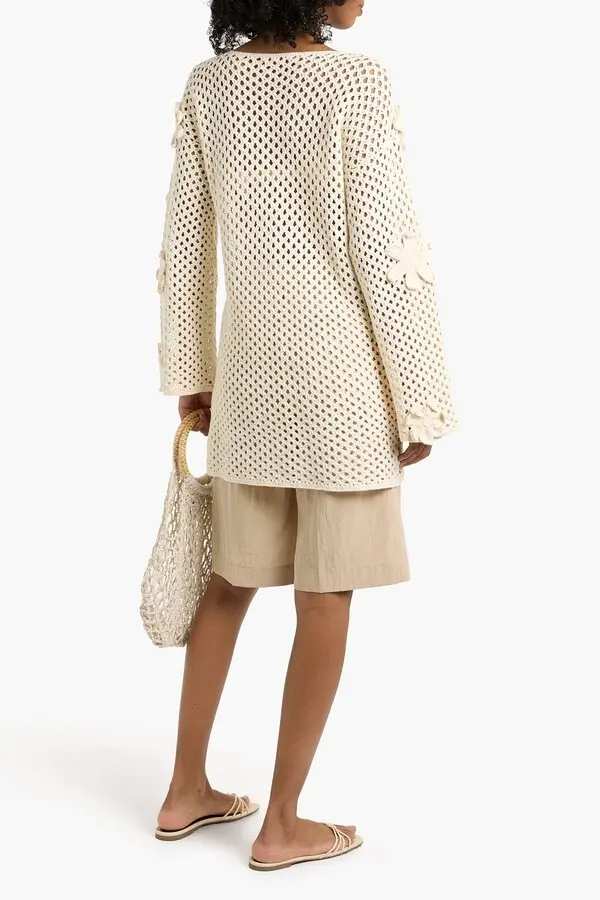 THE ELDER STATESMAN Crocheted Cotton Tunic