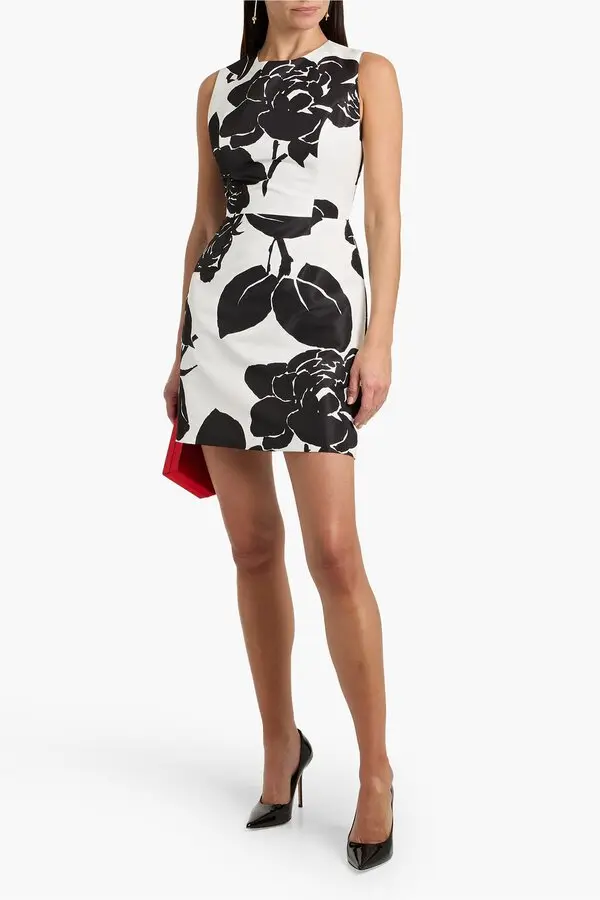 Carolina Herrera Floral-print Faille Mini Dress