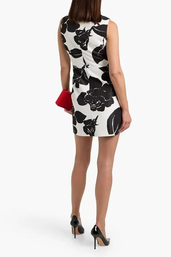 Carolina Herrera Floral-print Faille Mini Dress
