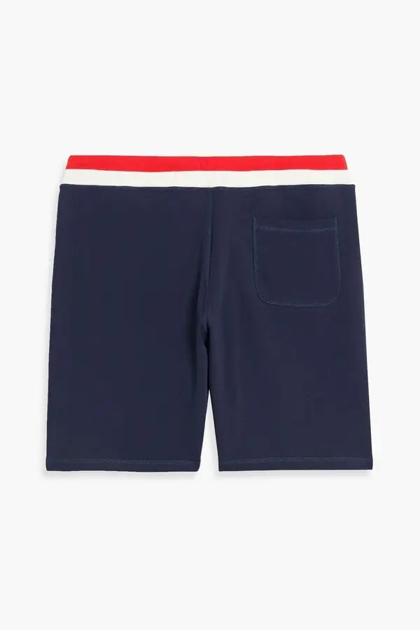 Orlebar Brown Afador Striped Cotton-terry Shorts - Navy