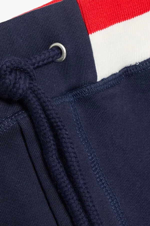 Orlebar Brown Afador Striped Cotton-terry Shorts - Navy