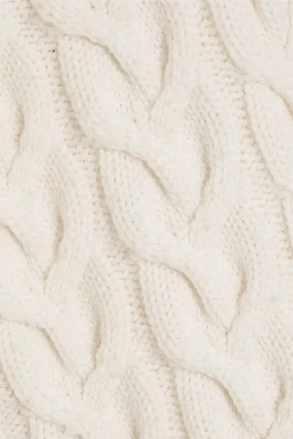 Max Mara Cicladi Cable-knit Paneled Wool-blend Twill Trench Coat