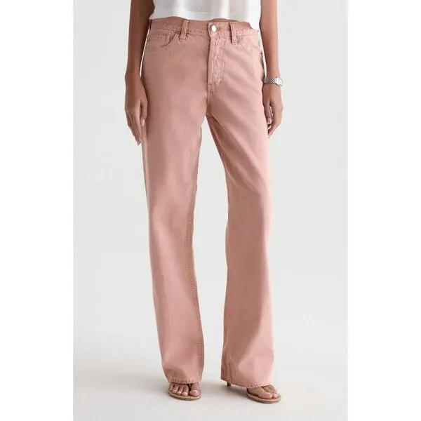 Ag Billie High-waist Straight-leg Jeans - Sulfur Sparkling Rose