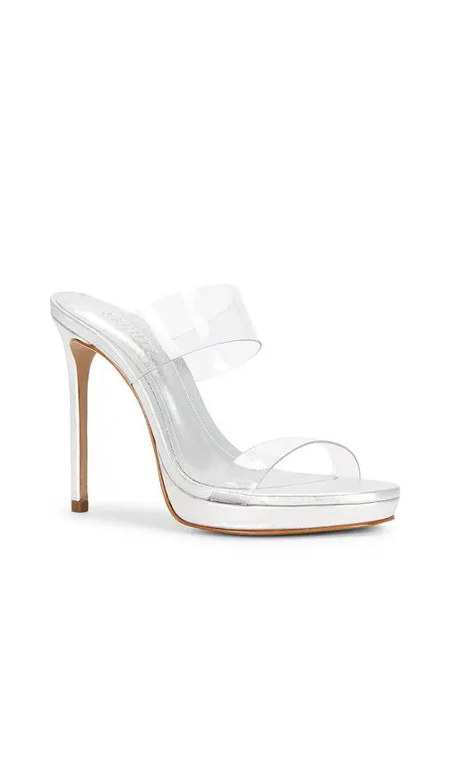 Schutz Ariella Platform Stiletto Sandal - Silver
