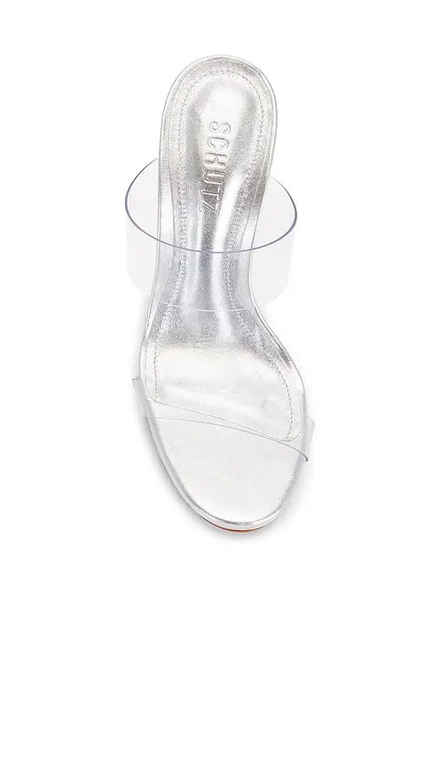 Schutz Ariella Platform Stiletto Sandal - Silver