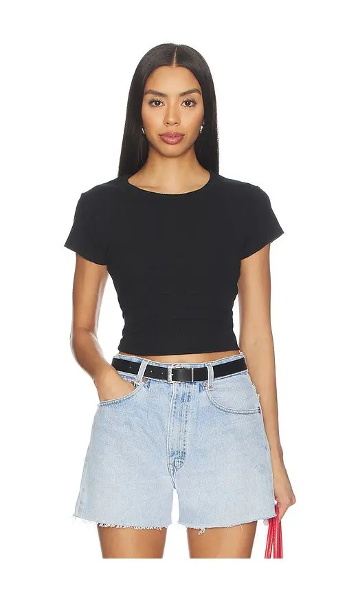RAT BOI Pointelle Perfect Tee - Onyx