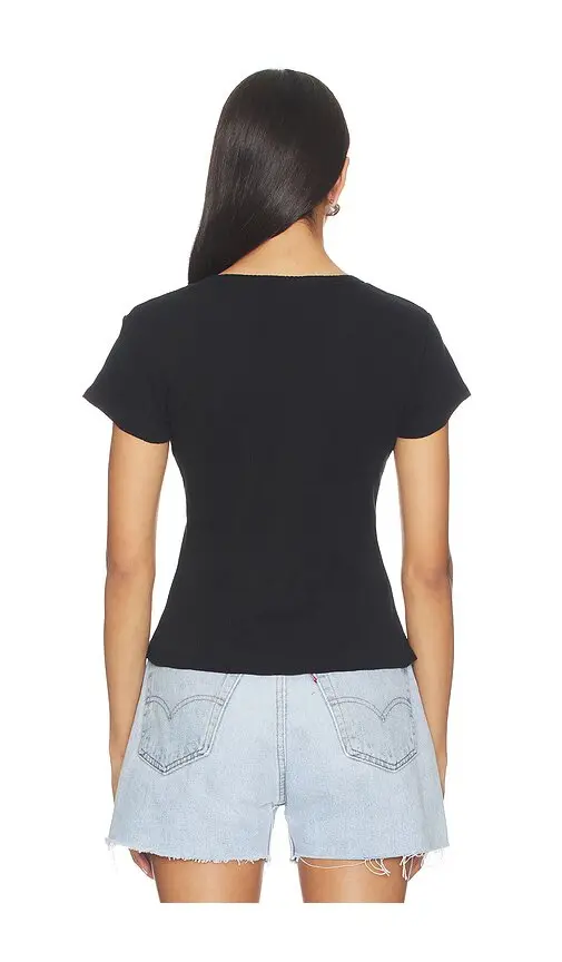 RAT BOI Pointelle Perfect Tee - Onyx