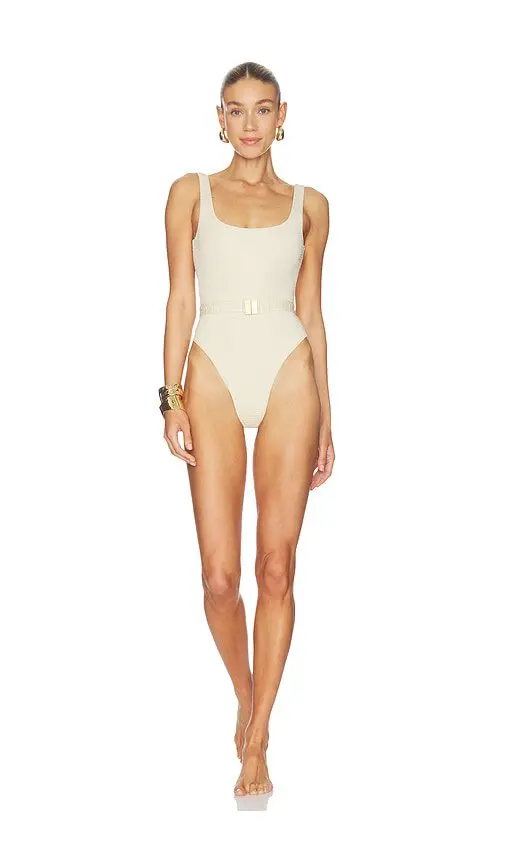 LA PORTE Mandy One-piece Swimsuit - Oyster Gray