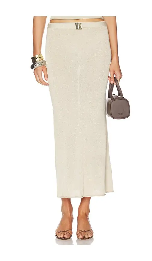 LA PORTE Sonya Knit Skirt - Champagne
