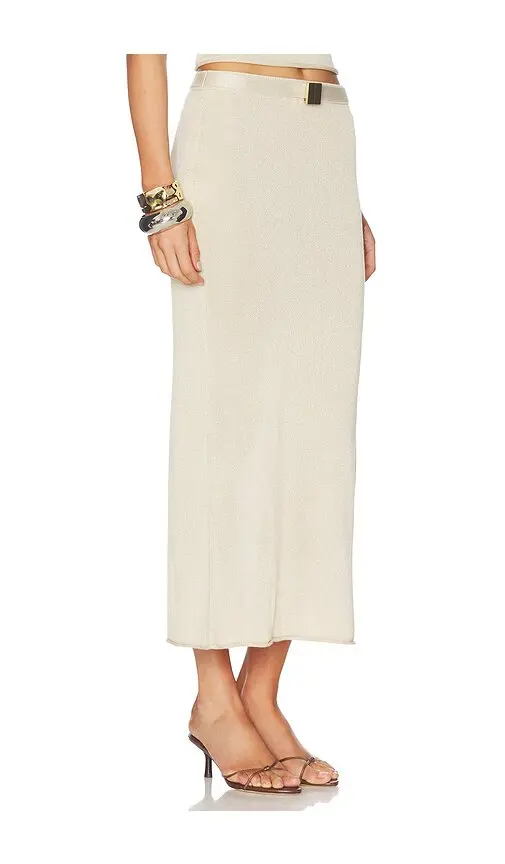 LA PORTE Sonya Knit Skirt - Champagne