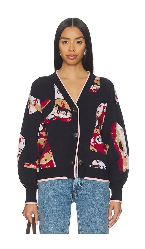 NEVER FULLY DRESSED Printed Cowboy Boots Cardigan