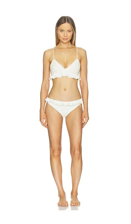 Sea Madelyn Crochet Bikini Bottom With Ruffle