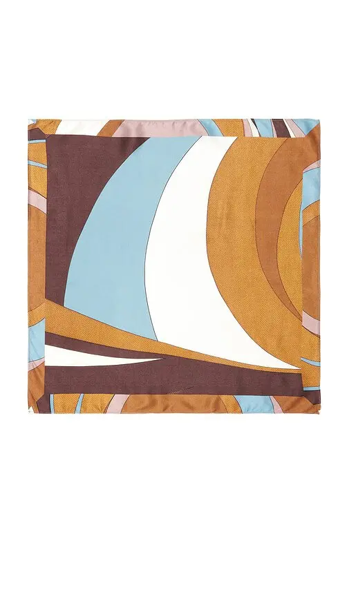 Faithfull The Brand Soleil Head Scarf In Brown,baby Blue - Notte