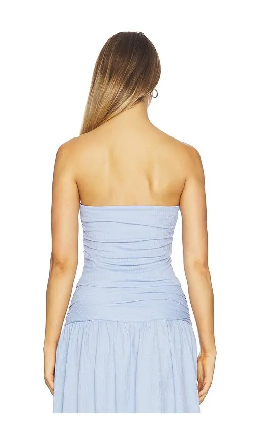 Minkpink Luna Strapless Top - Powder Blue