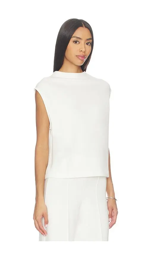 RIPLEY RADER Scuba Cowl Neck Top In White