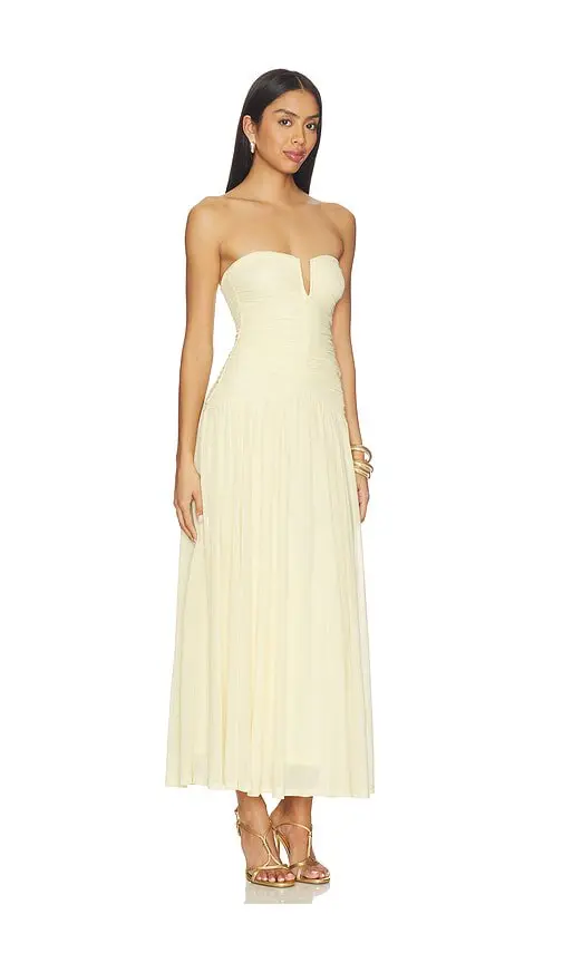 NIA Strapless Maxi Dress With Ruched Bodice