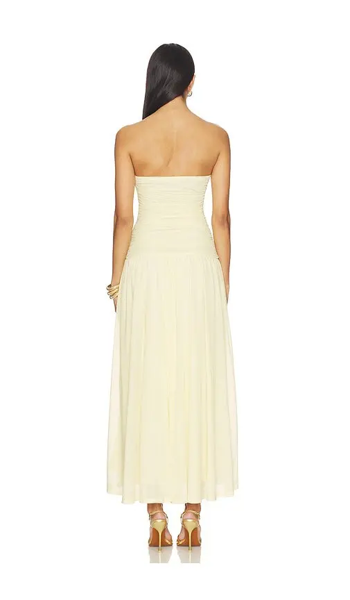 NIA Strapless Maxi Dress With Ruched Bodice