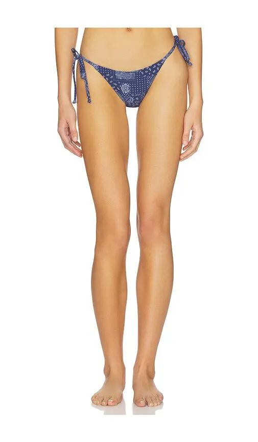 Superdown Amadee Tie Bikini Bottom - Navy