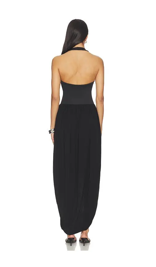 Nbd Rowenna Maxi Dress With Halterneck And Side Slit